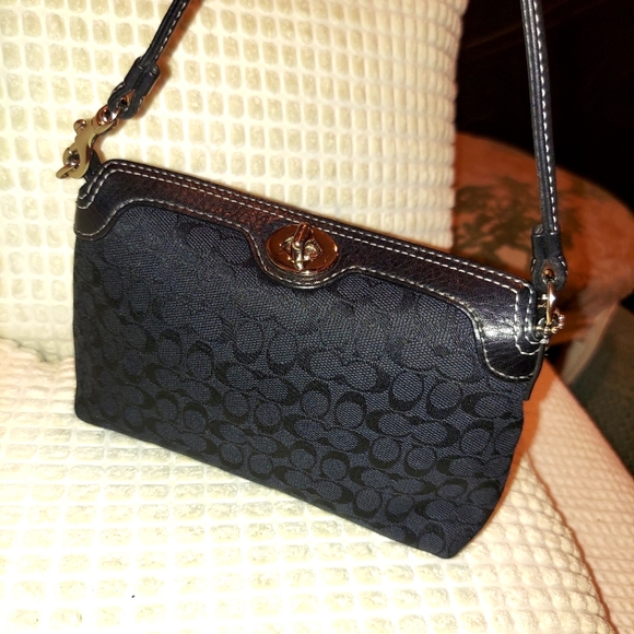 Coach | Bags | Coach Signature Canvas And Leather Mini Bag | Poshmark